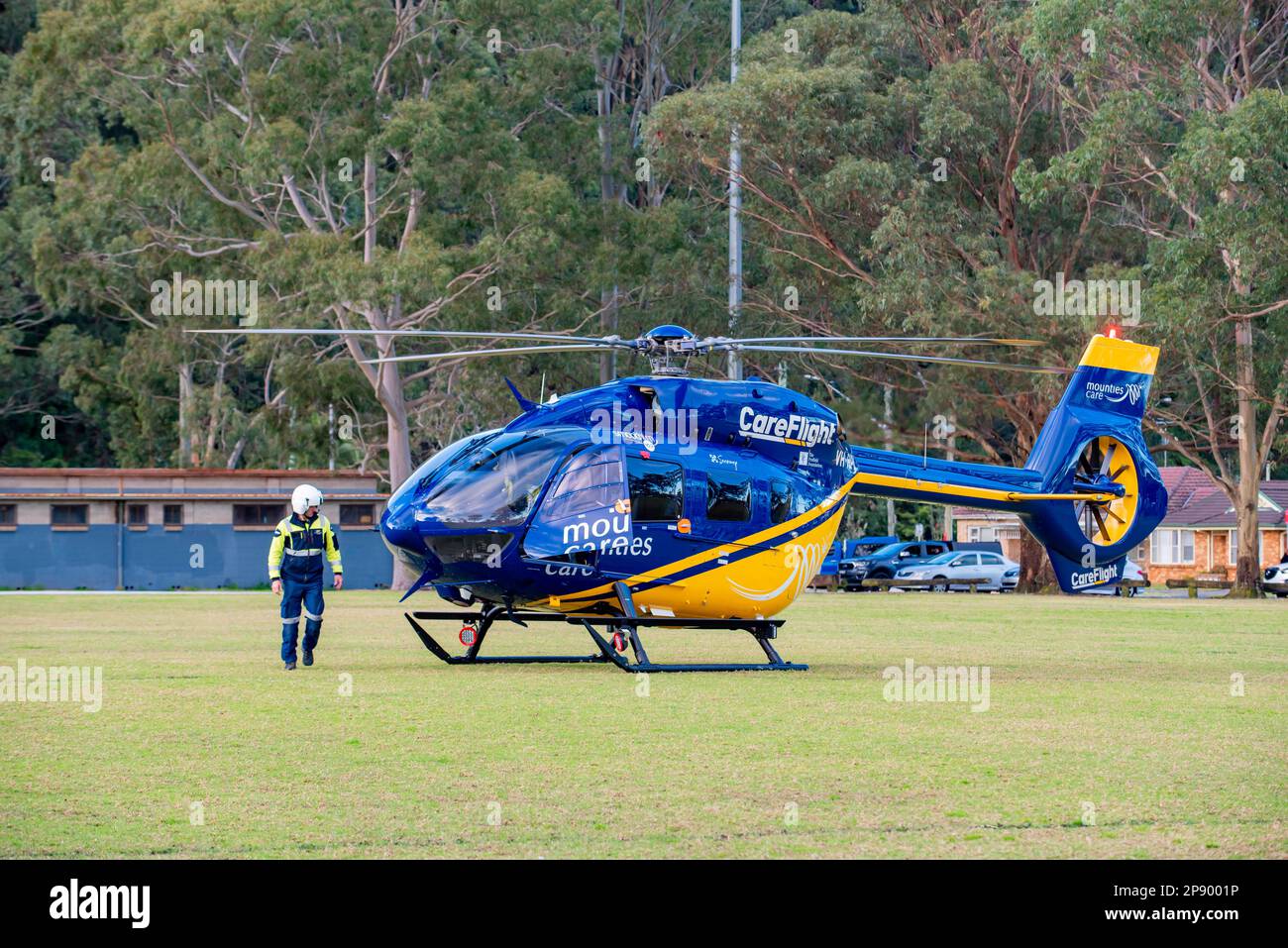 The Australian CareFlight Airbus H145 helicopter sponsored by Mounties ...