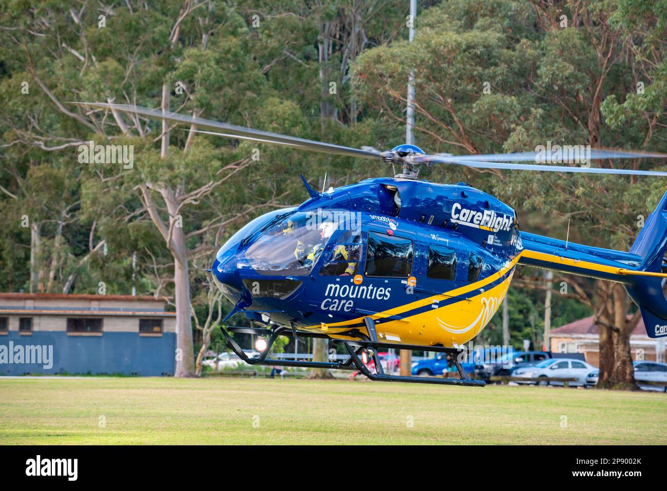 The Australian CareFlight Airbus H145 helicopter sponsored by Mounties ...