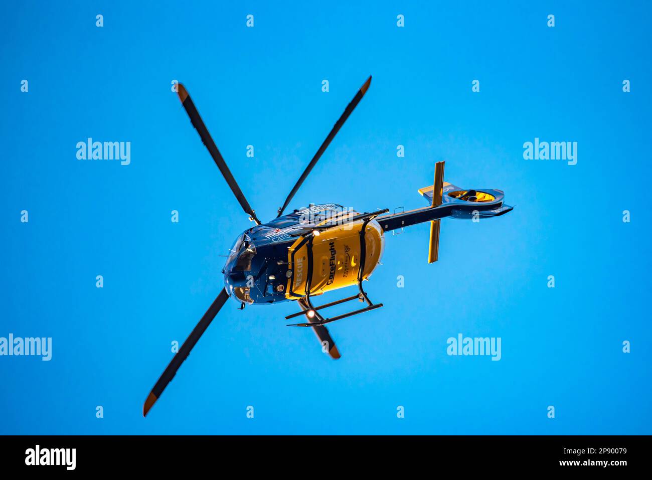 The Australian CareFlight Airbus H145 helicopter sponsored by Mounties ...