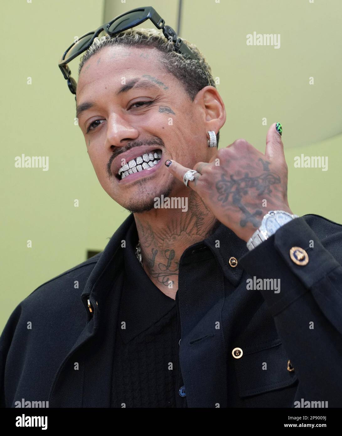 Los Angeles, USA. 09th Mar, 2023. Alexander Edwards arrives at the Versace FW23 Show held at the ...