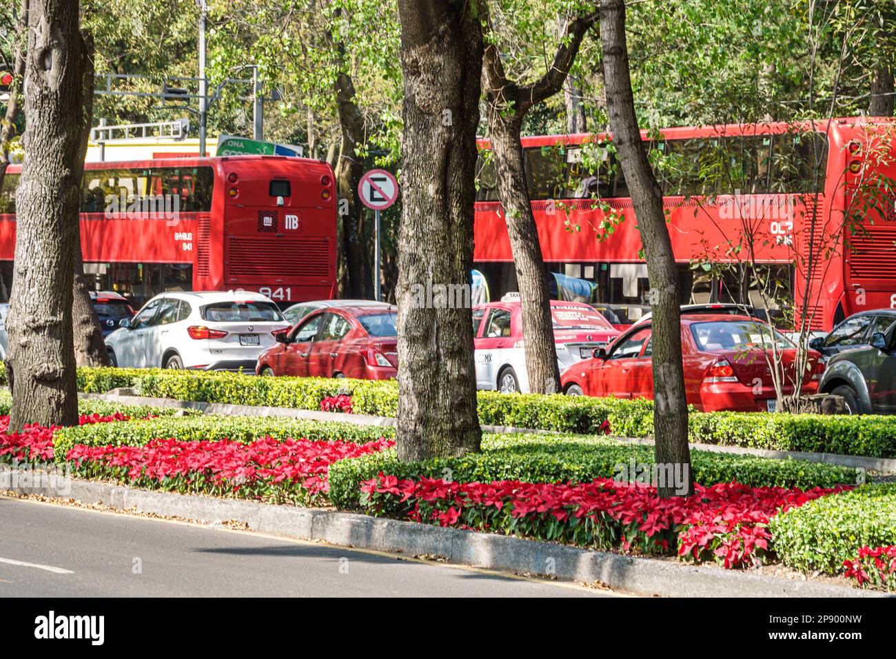 Red public transportation bus buses metrobus hi-res stock photography ...