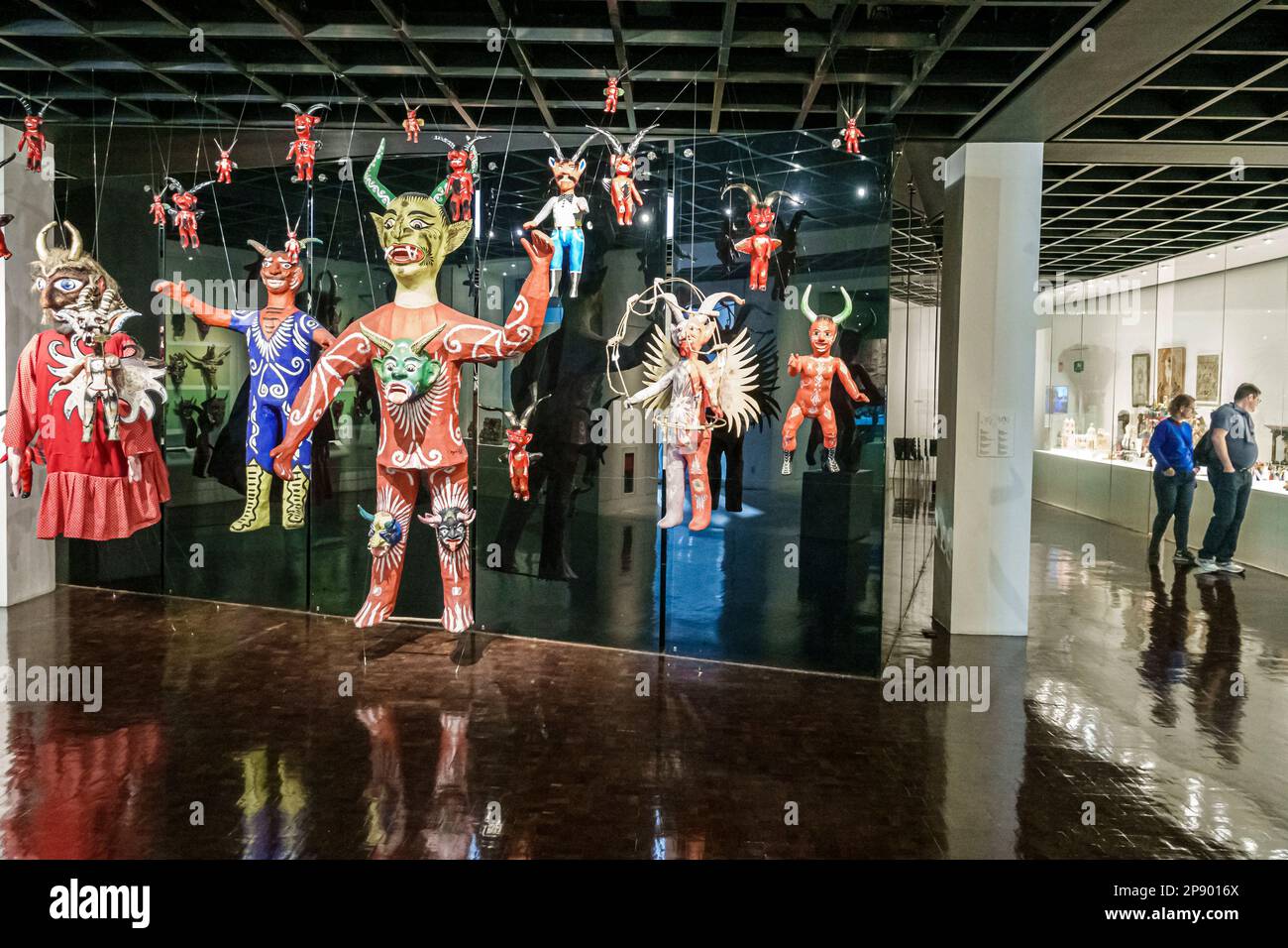 Mexico City,Museo de Arte Popular,folk art museum,devils,looking at man ...