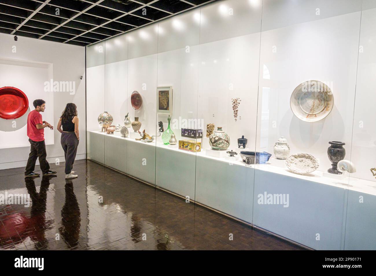 Mexico City,Museo de Arte Popular,folk art museum,pottery,looking at ...