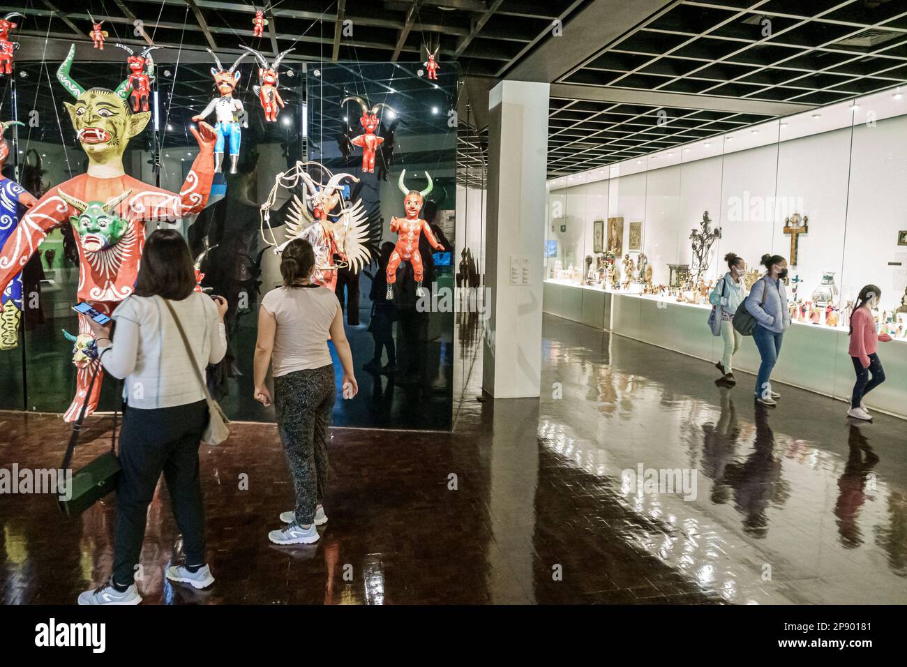 Mexico City,Museo de Arte Popular,folk art museum,devils,looking at ...