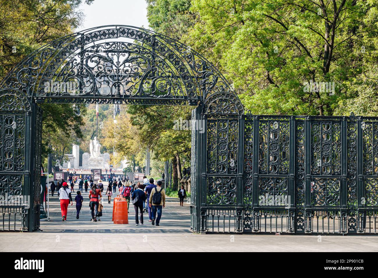 Mexico City,gate gated entrance,Chapultepec Parque park,Puerta de los ...