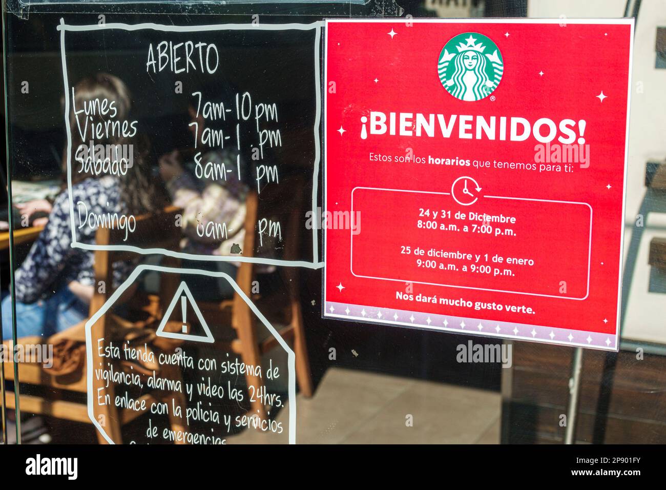 Mexico City,San Angel Starbucks Coffee,store security schedule hours ...