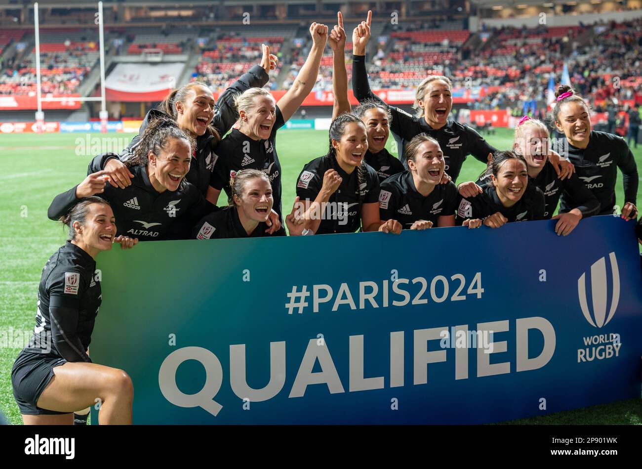 Vancouver, Canada. 5th March, 2023. New Zealand Women Rugby team has a ...