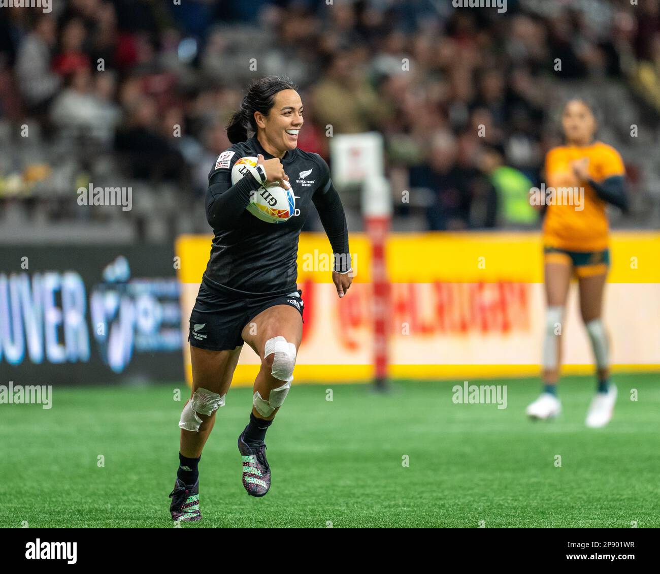 Vancouver, Canada. 5th March, 2023. Stacey Waaka of New Zealand sprints ...