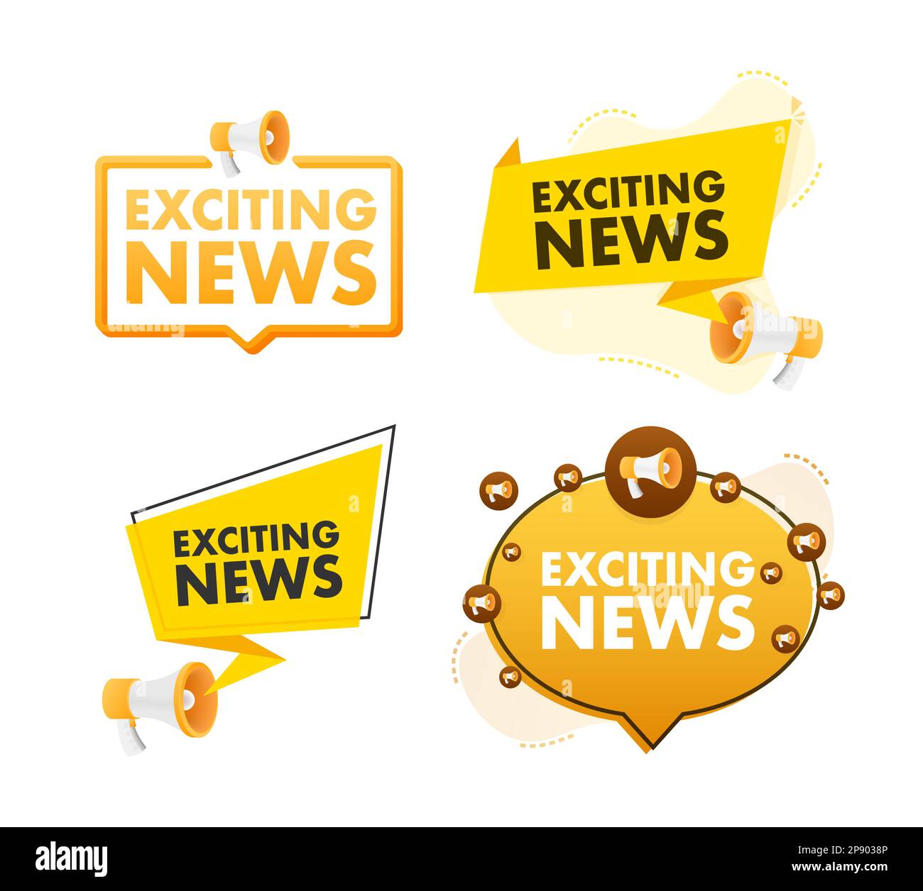 Exciting news label sign Cut Out Stock Images & Pictures - Alamy