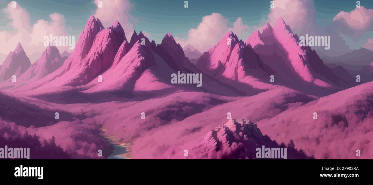 Background material landscapes Stock Vector Images - Alamy