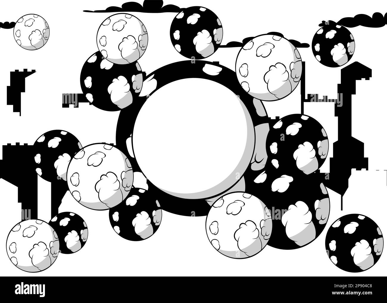 Comic book Black and white Advertising background. Comics Presentation ...