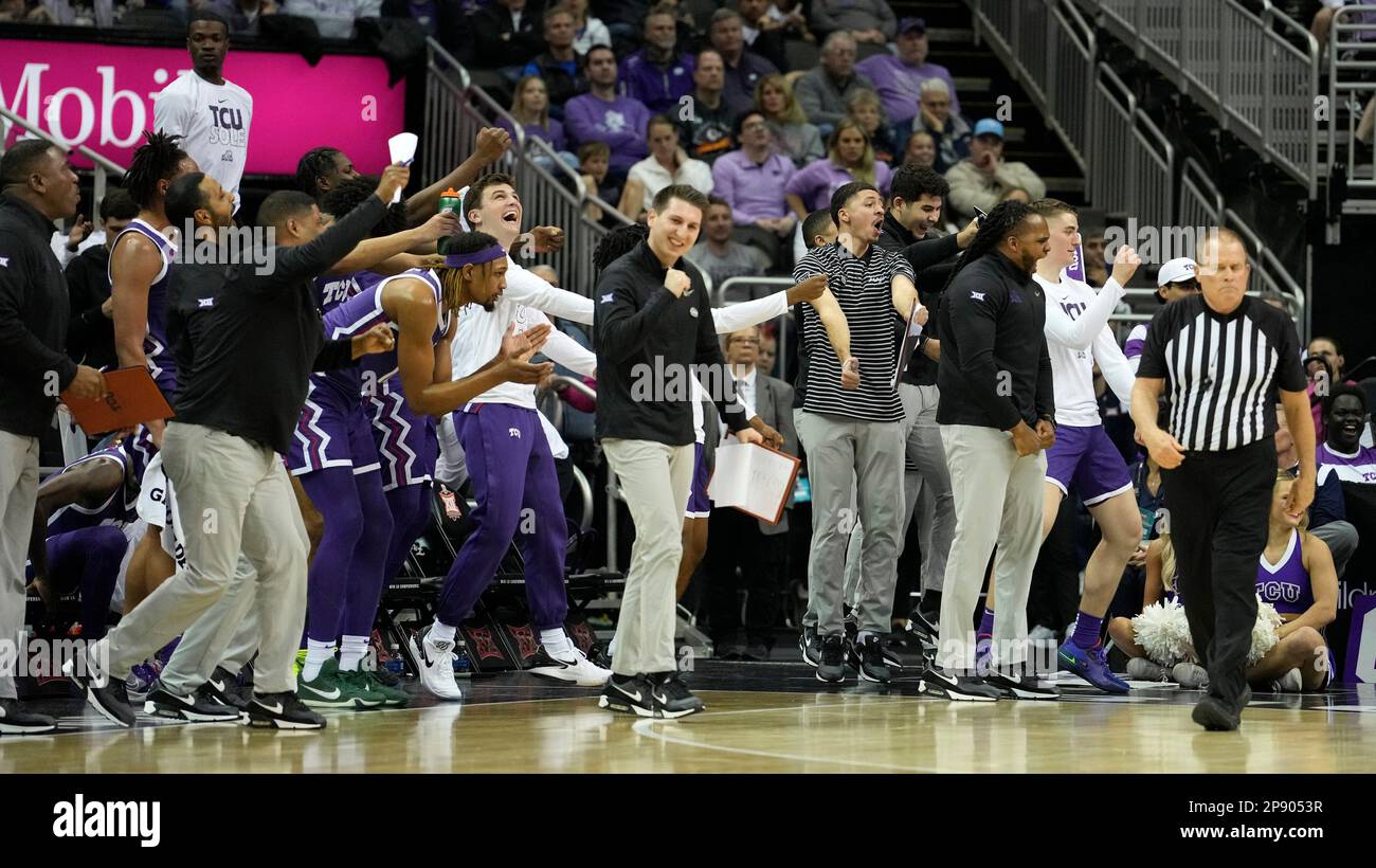 MAR 09 2023: TCU bench is fired up over a call in the Big 12 ...