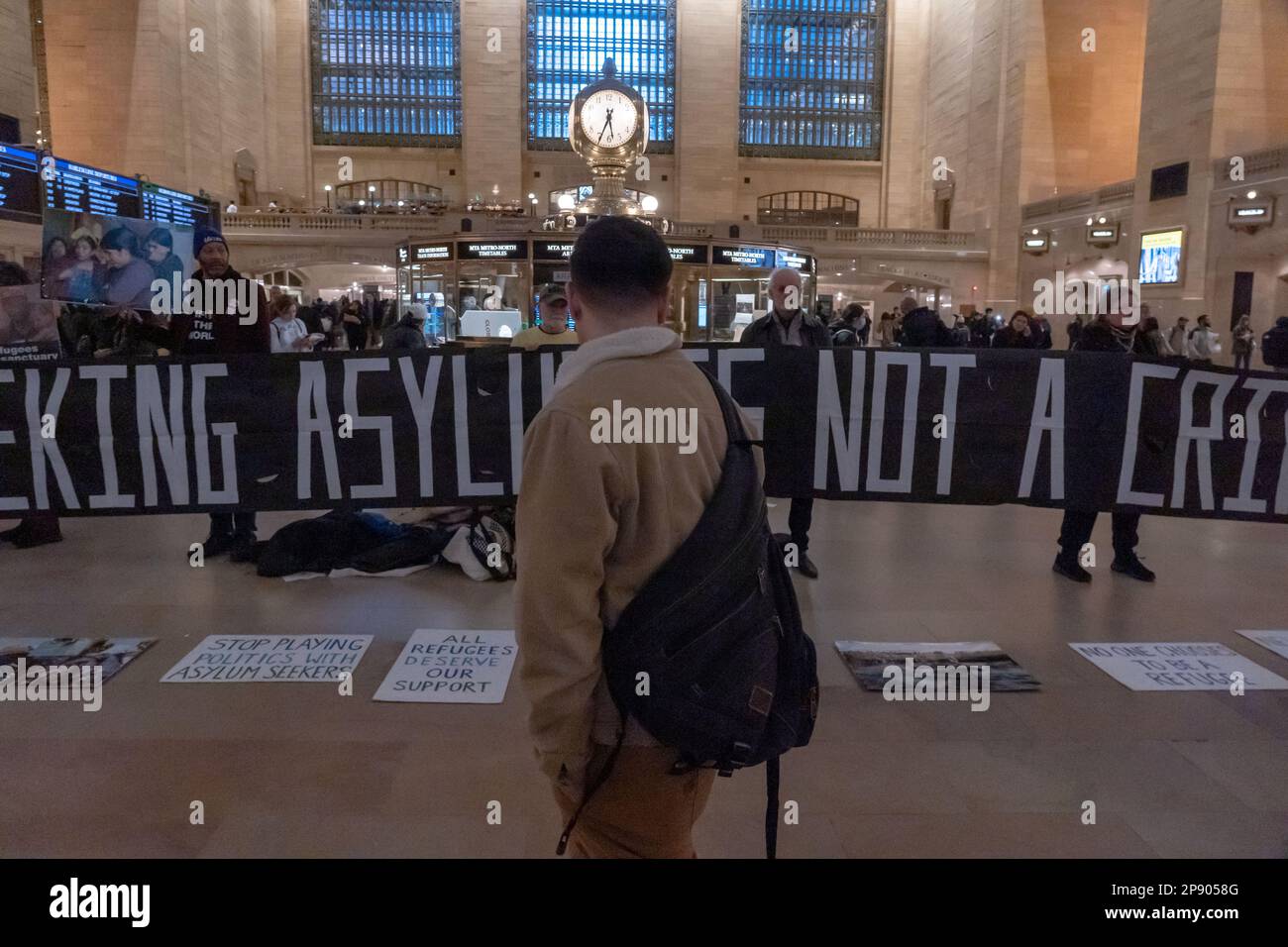 NEW YORK, NEW YORK - MARCH 09: People walk through Grand Central ...