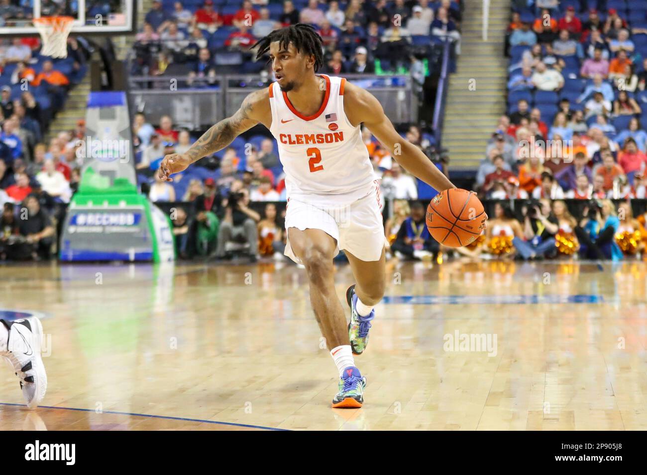 GREENSBORO, NC - MARCH 09: Dillon Hunter (2) of the Clemson Tigers ...
