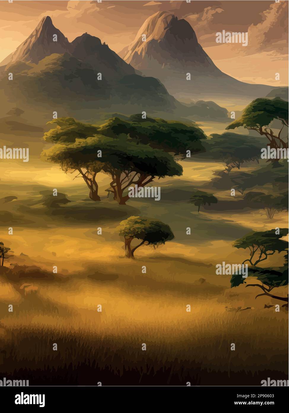 Trees kenya Stock Vector Images - Alamy
