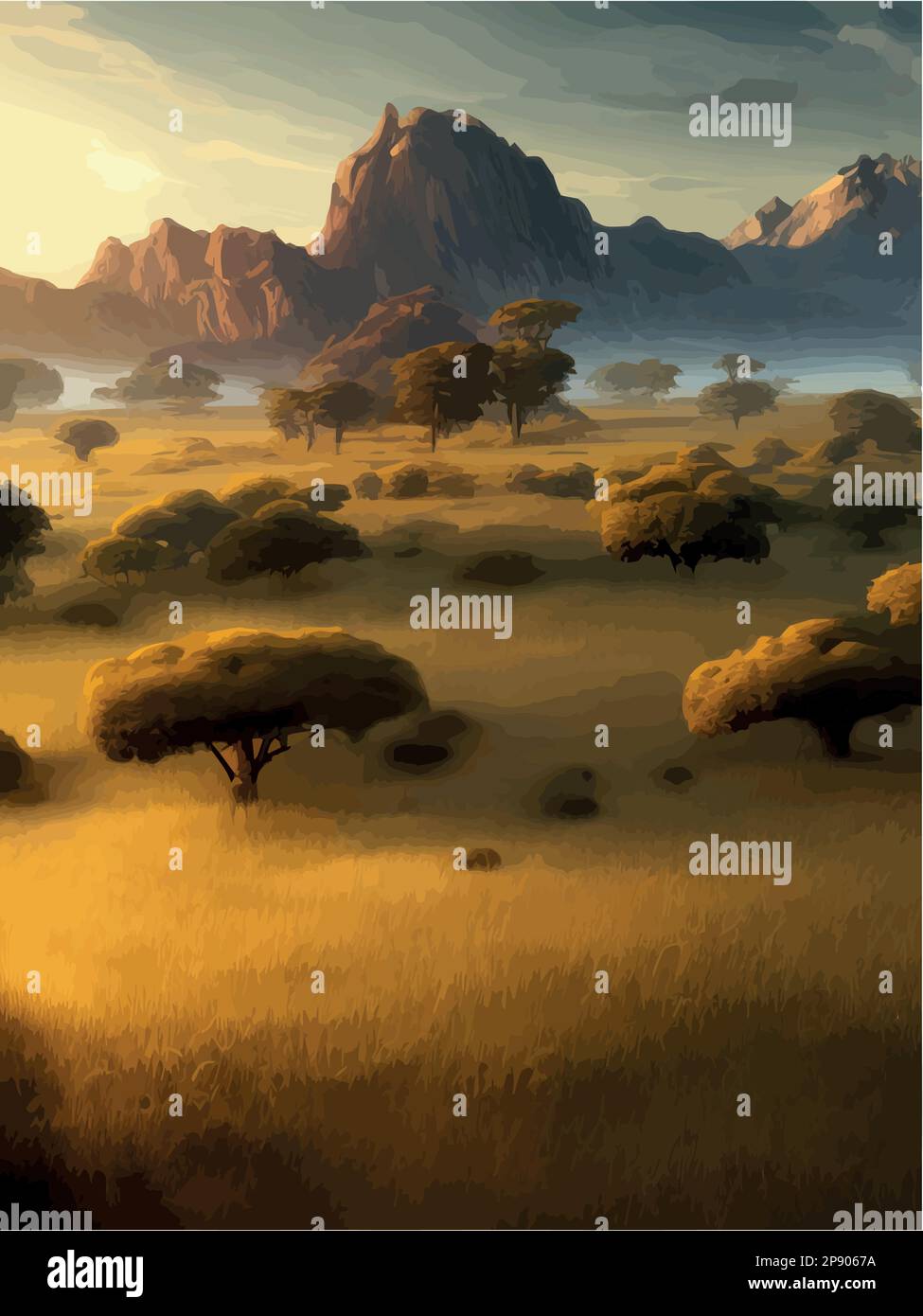 Trees kenya Stock Vector Images - Alamy