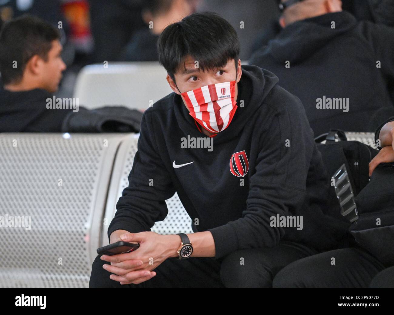 Chengdu City, China, 9 March, 2023. Chengdu Rongcheng F.C. is ready to ...