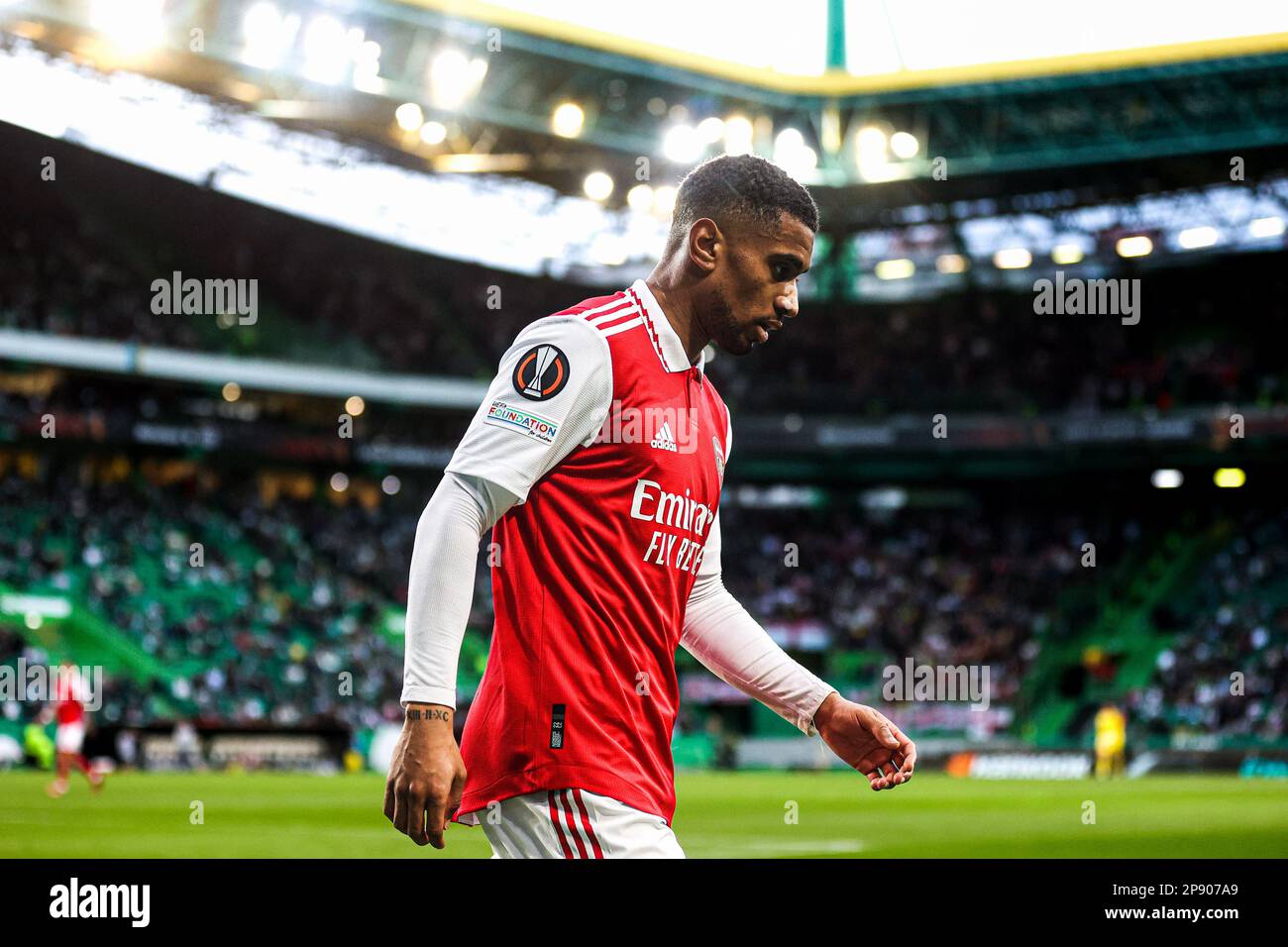 Lisbon, Portugal. 09th Mar, 2023. Reiss Nelson of Arsenal FC seen ...