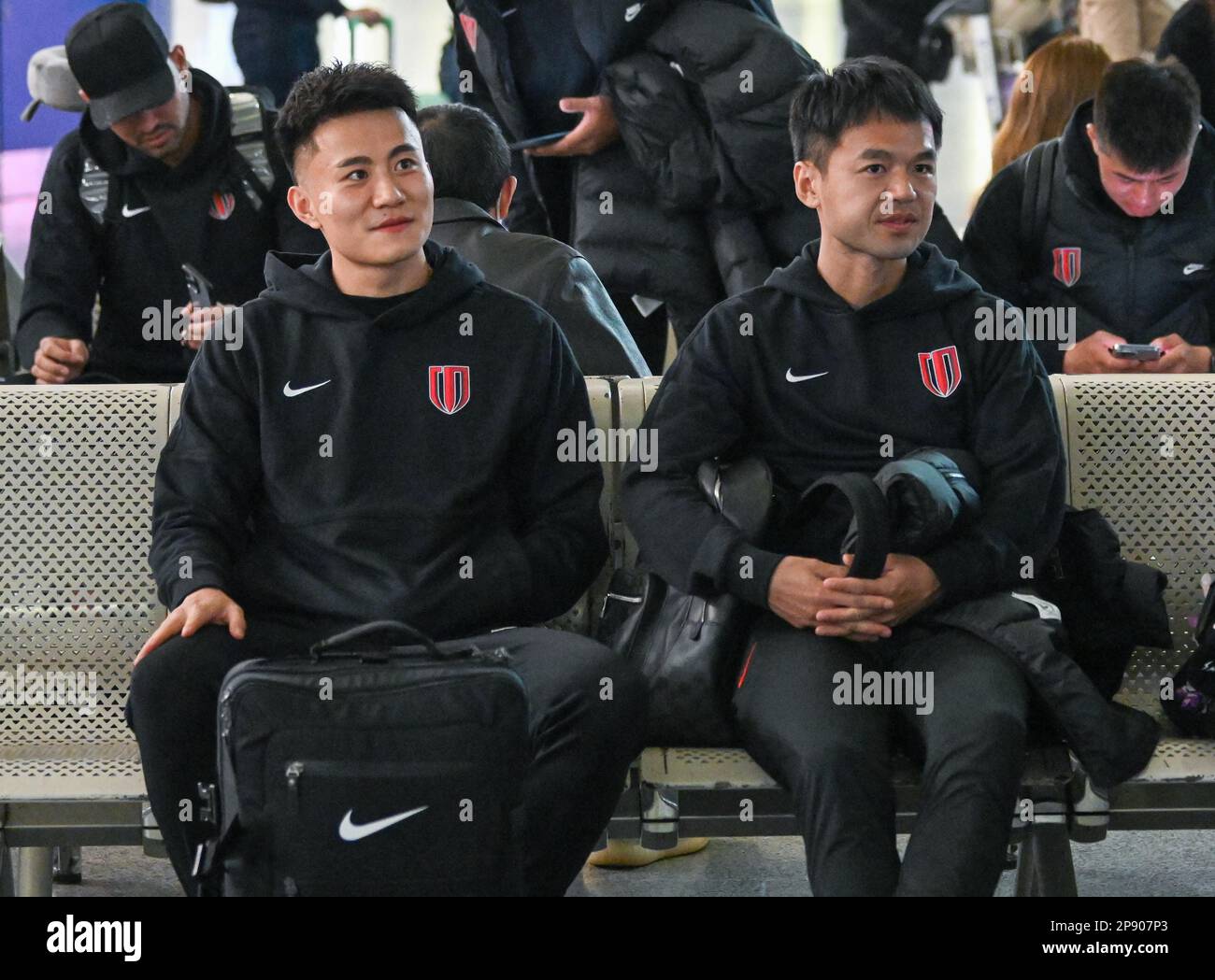Chengdu City, China, 9 March, 2023. Chengdu Rongcheng F.C. is ready to ...