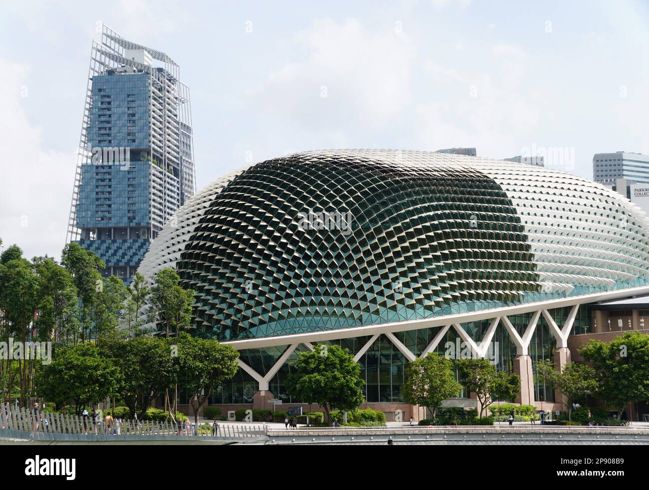 Esplanade Drive, Singapore - February 19, 2023 - The view of Singapore ...