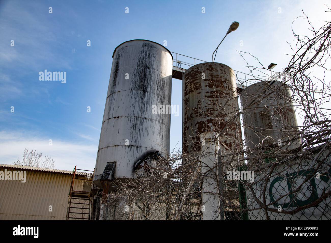 old factory in the winter Stock Photo - Alamy