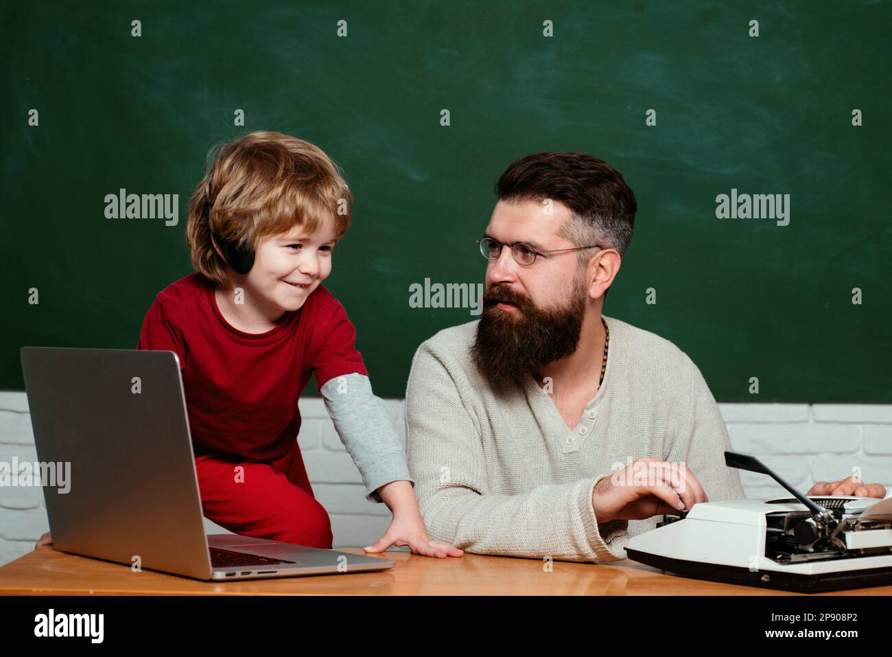 Daddy play with schoolboy. Daddy Teacher. Teacher and schoolboy using ...