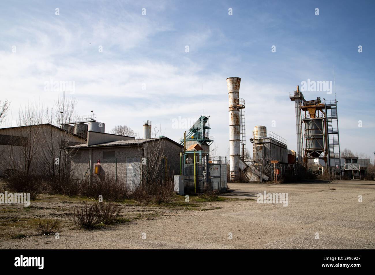 old factory in the winter Stock Photo - Alamy