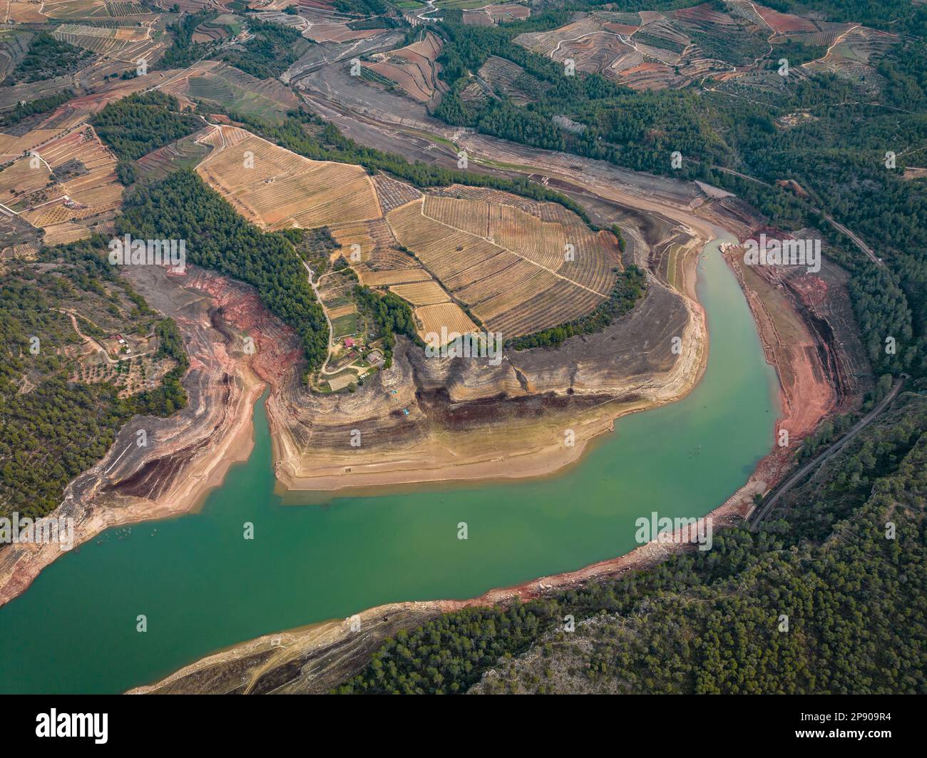 Els Guiamets reservoir almost dry during the 2022-23 drought (Priorat ...