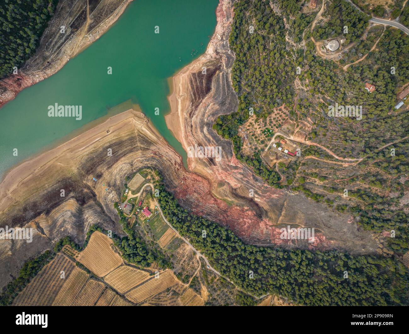 Els Guiamets reservoir almost dry during the 2022-23 drought (Priorat ...