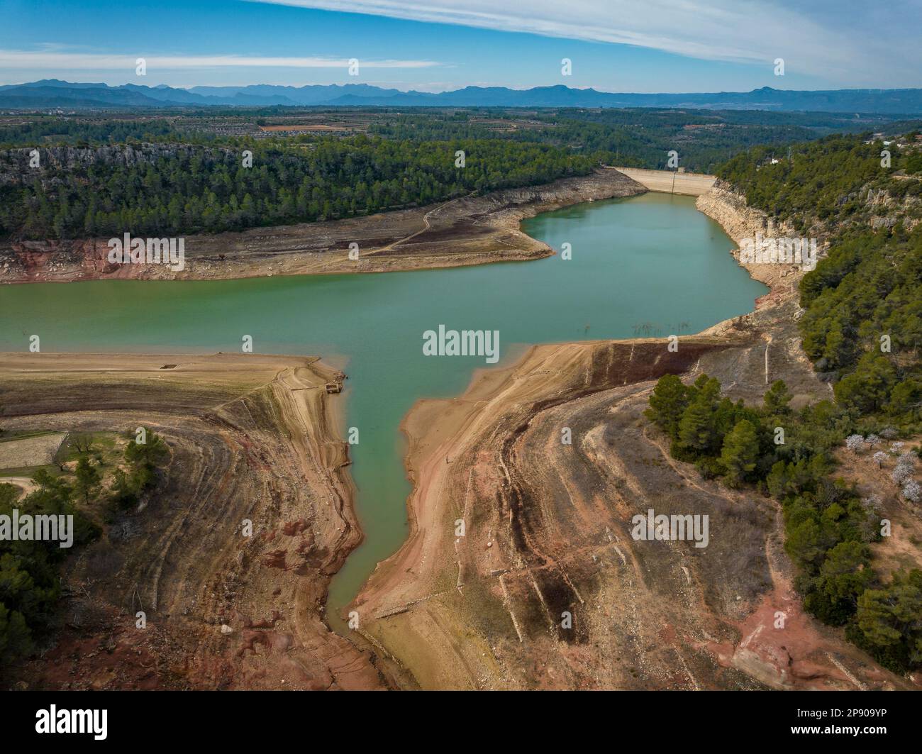 Els Guiamets reservoir almost dry during the 2022-23 drought (Priorat ...