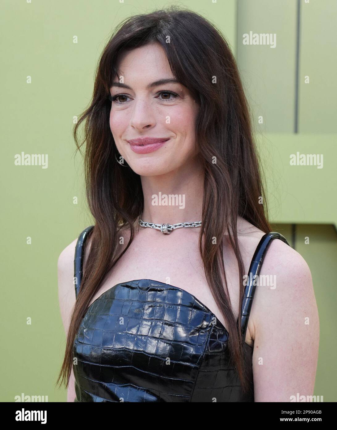 Los Angeles, USA. 09th Mar, 2023. Anne Hathaway arrives at the Versace FW23 Show held at the ...