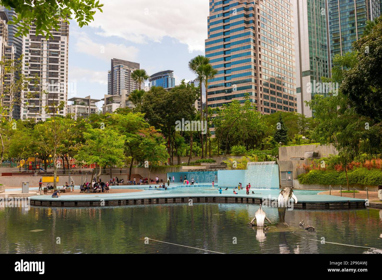 The Swimming Pool at KLCC Park, Kuala Lumpur, Malaysia Stock Photo - Alamy