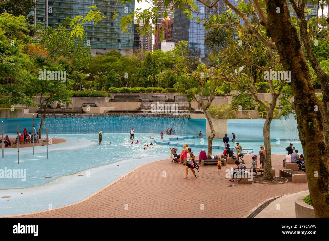 The Swimming Pool at KLCC Park, Kuala Lumpur, Malaysia Stock Photo - Alamy