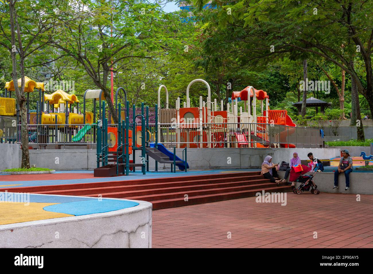 The playground at KLCC Park, Kuala Lumpur, Malaysia Stock Photo - Alamy