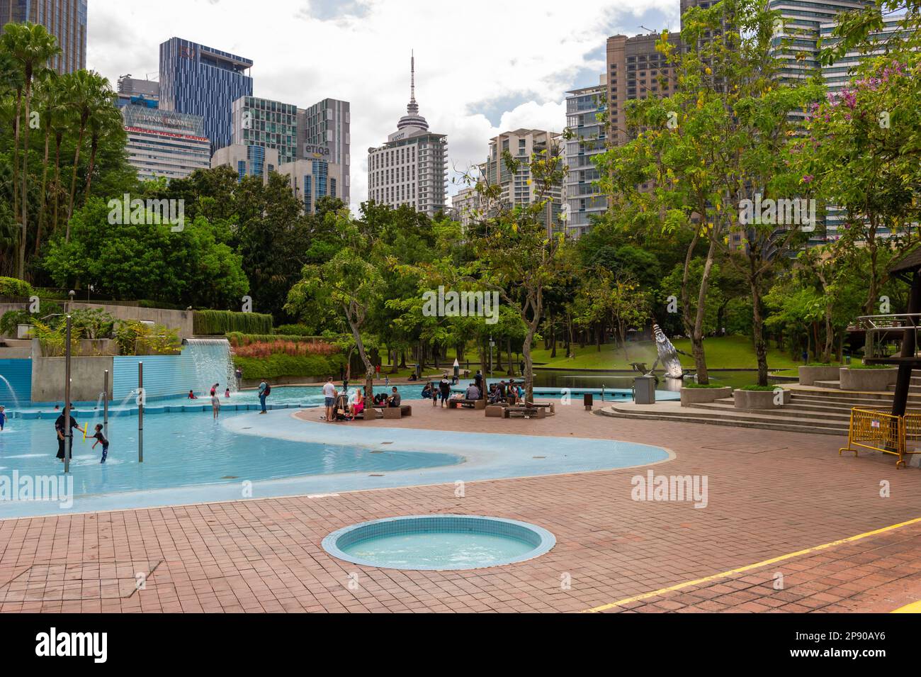 The Swimming Pool at KLCC Park, Kuala Lumpur, Malaysia Stock Photo - Alamy