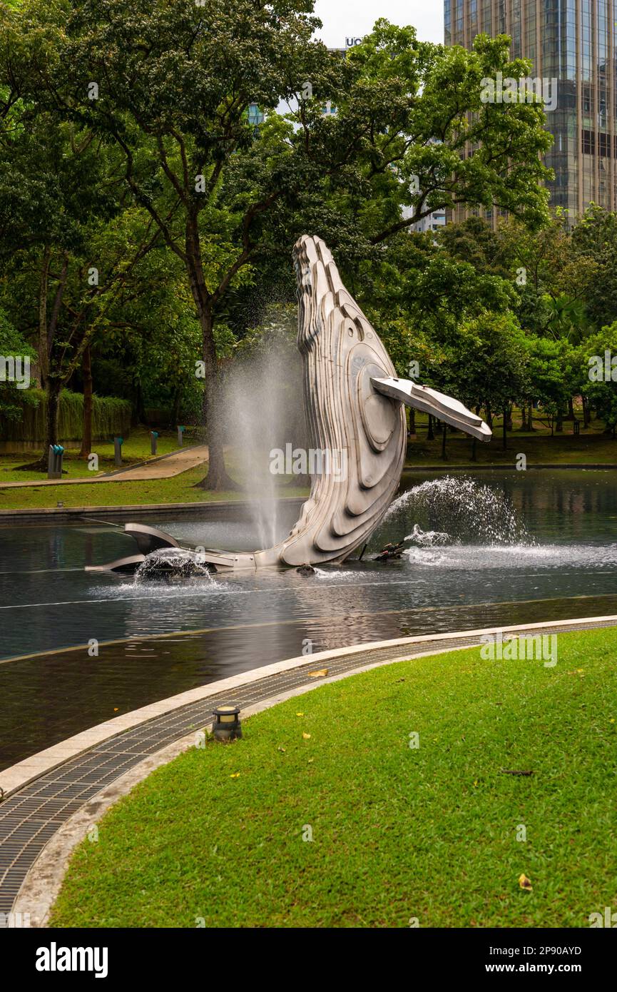 The Whale and Dolphins at KLCC Park, Kuala Lumpur, Malaysia Stock Photo ...