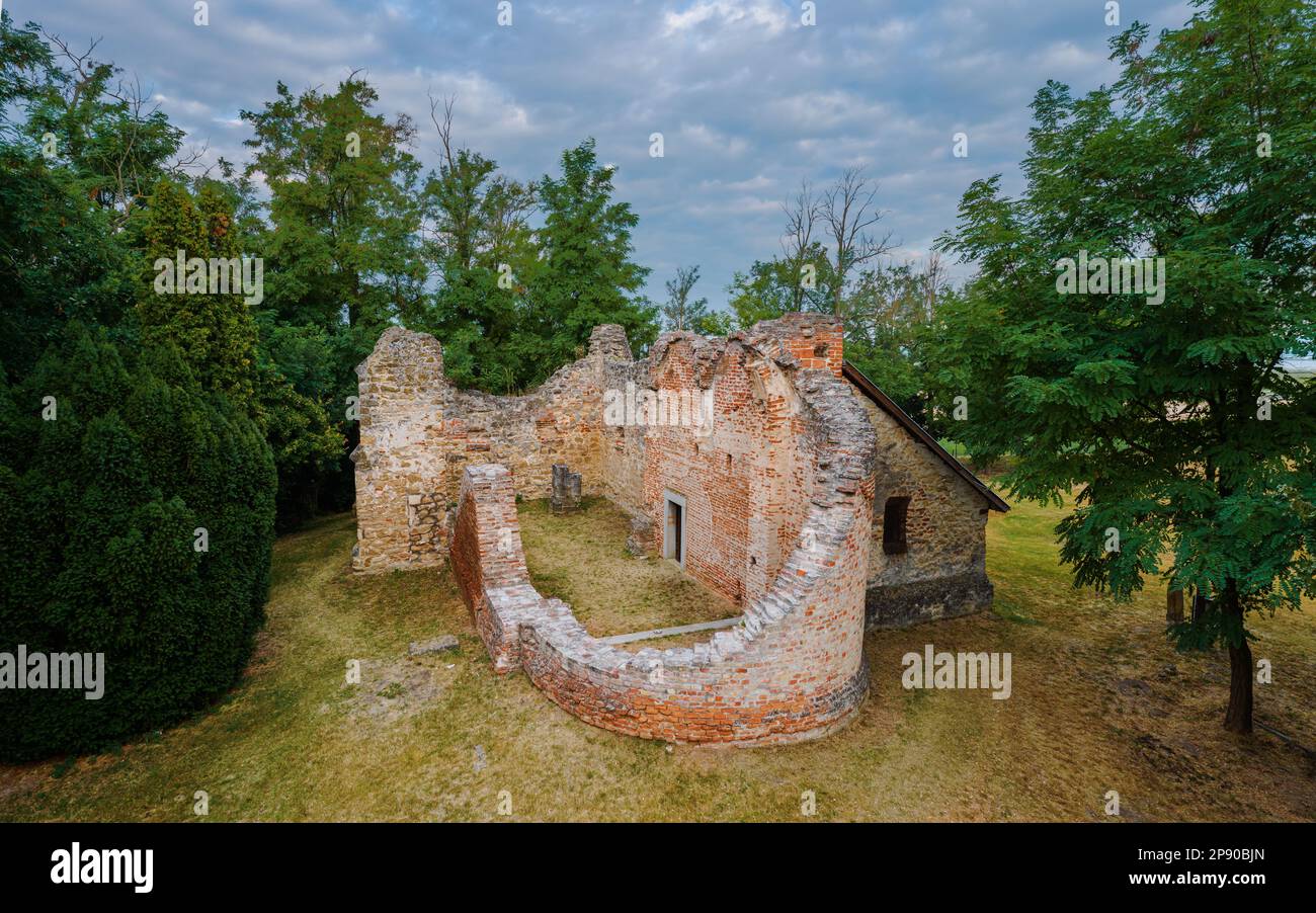 Unnamed temple riun from Arpad age. There is near by Radliget village ...