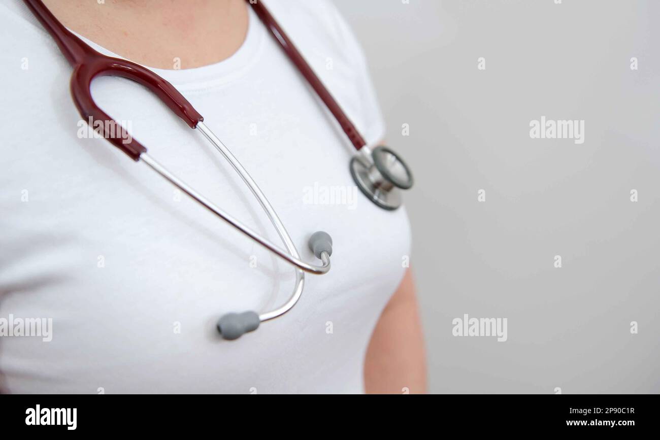 File photo dated 25/01/2013 of a model posing with a stethoscope around ...