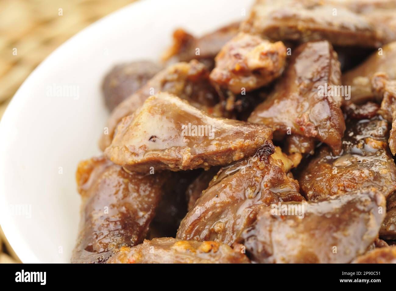 Grilled chicken heart Stock Photo - Alamy