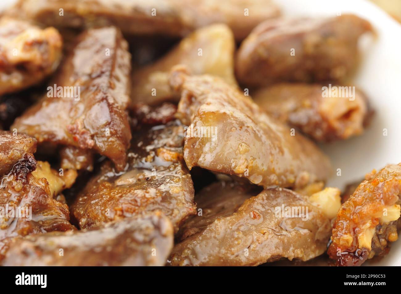 Grilled chicken heart Stock Photo - Alamy