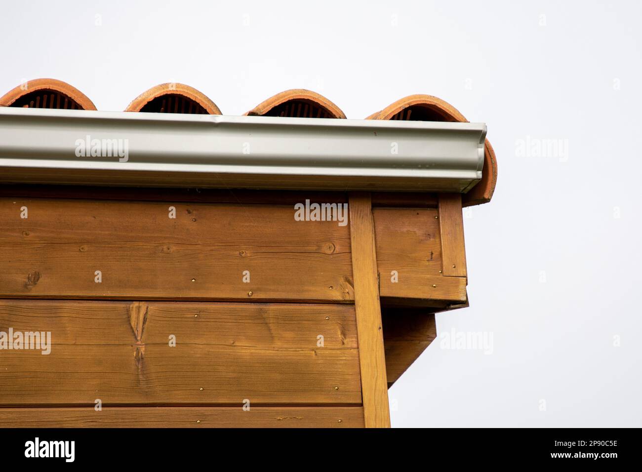 gutters wooden house construction new rain gutter drainage System with ...