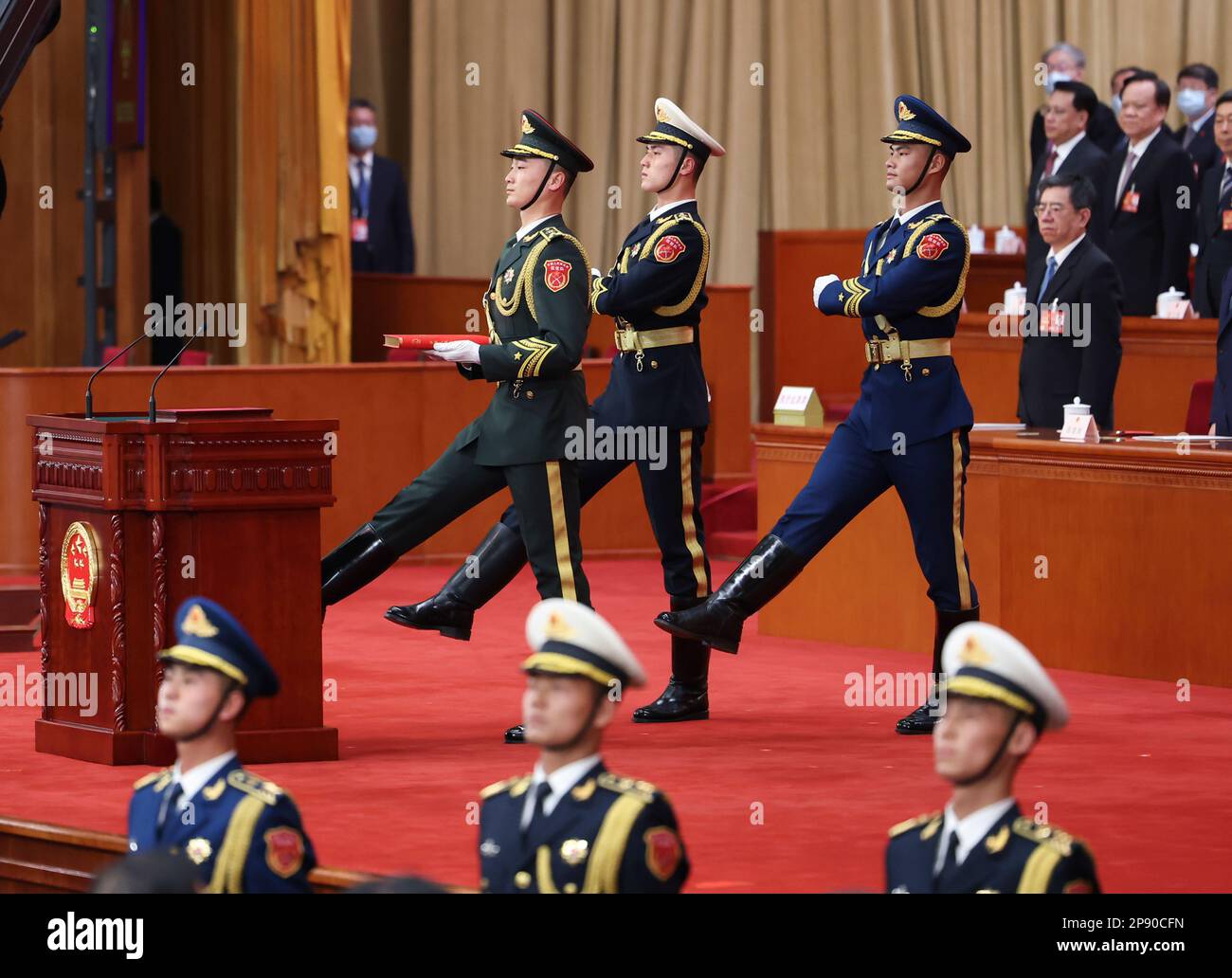 Beijing, China. 10th Mar, 2023. The guard of honor of the Chinese ...