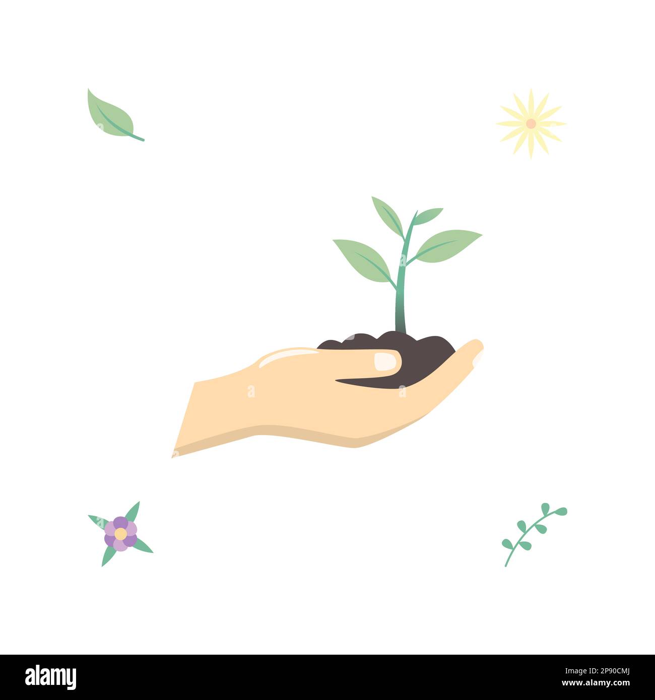 Plant sprout planting Stock Vector Images - Alamy
