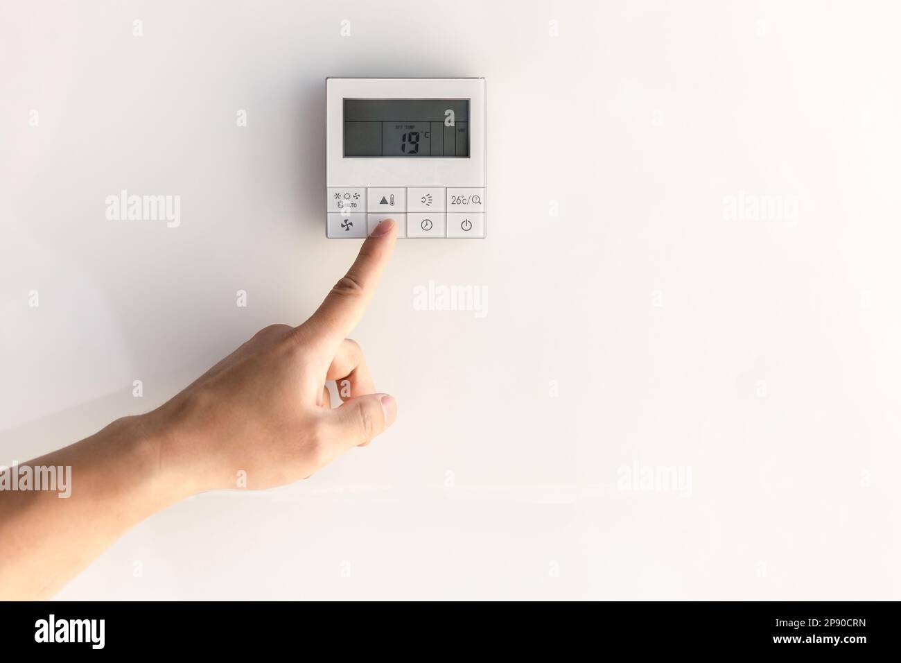 The air conditioning and heating control panel for the apartment and ...
