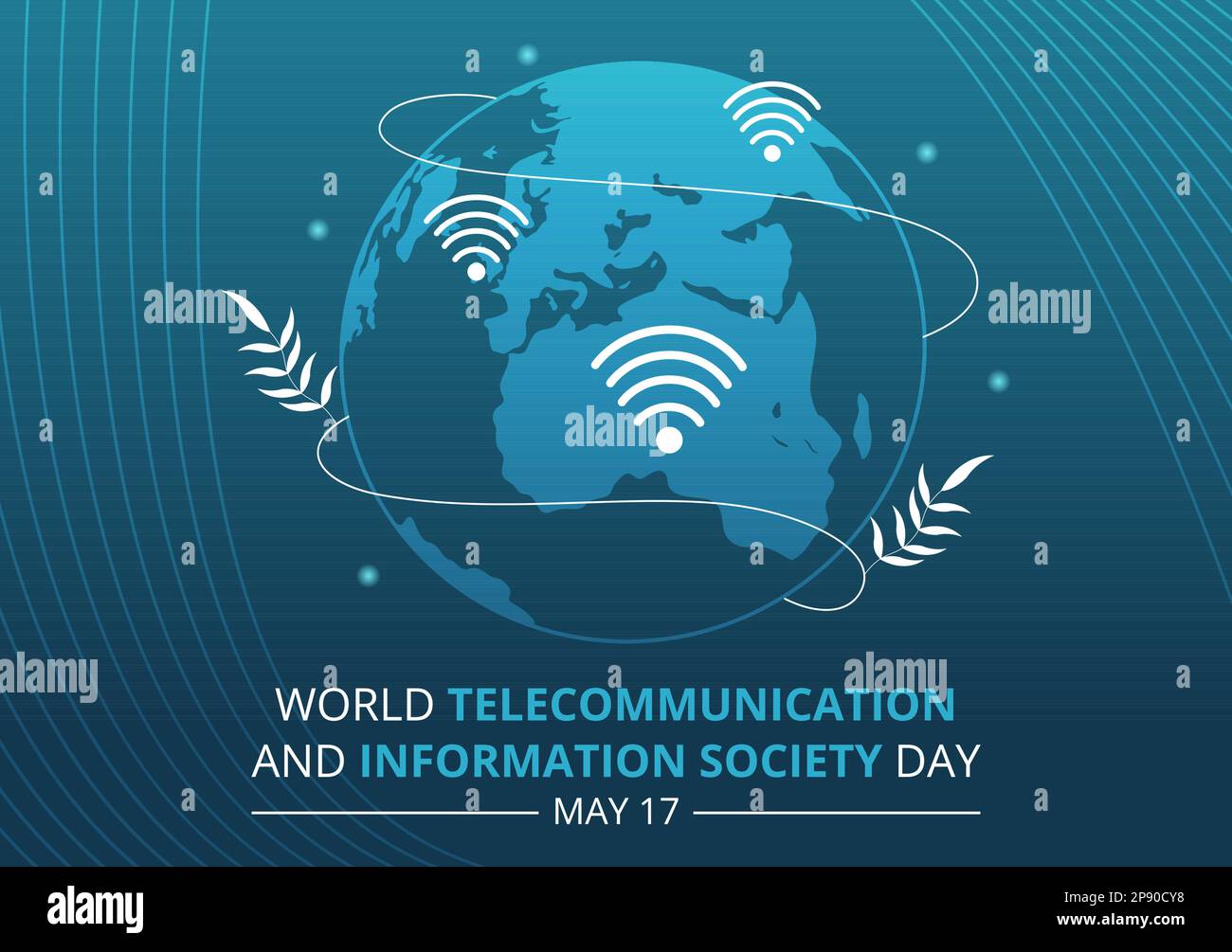World Telecommunication and Information Society Day on May 17 Illustration with Communications ...
