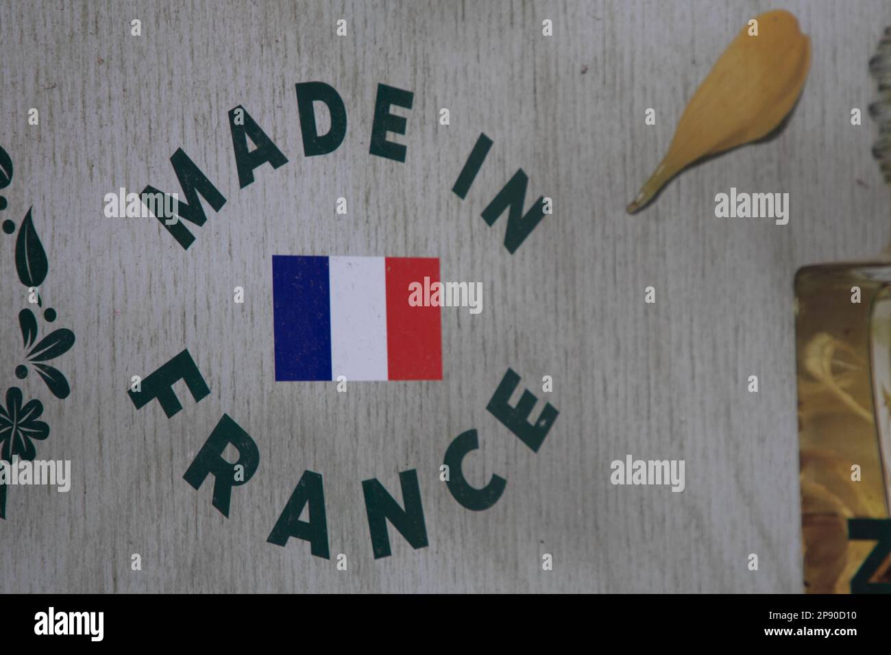 made in france text sign store on windows stickers facade shop Stock ...