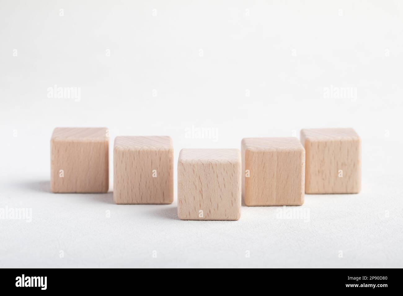 wooden blocks,on white background, Group of blank wooden blocks, cubes ...