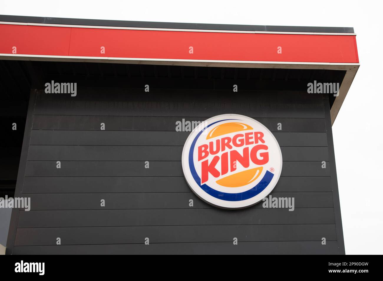 Bordeaux , Aquitaine France - 02 27 2023 : Burger King facade wall logo sign and brand text on ...