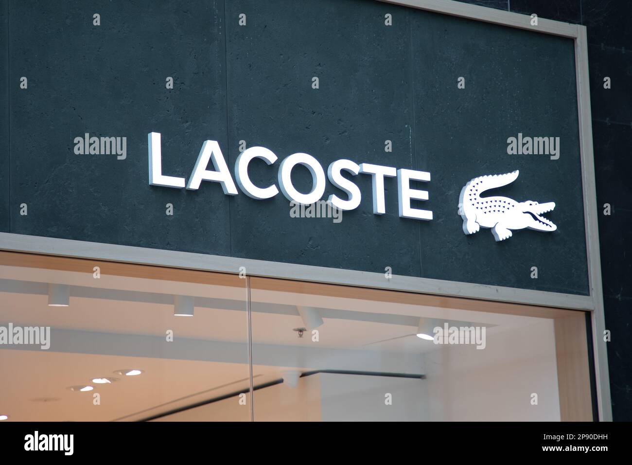 Bordeaux , Aquitaine France - 02 25 2023 : Lacoste boutique brand logo ...