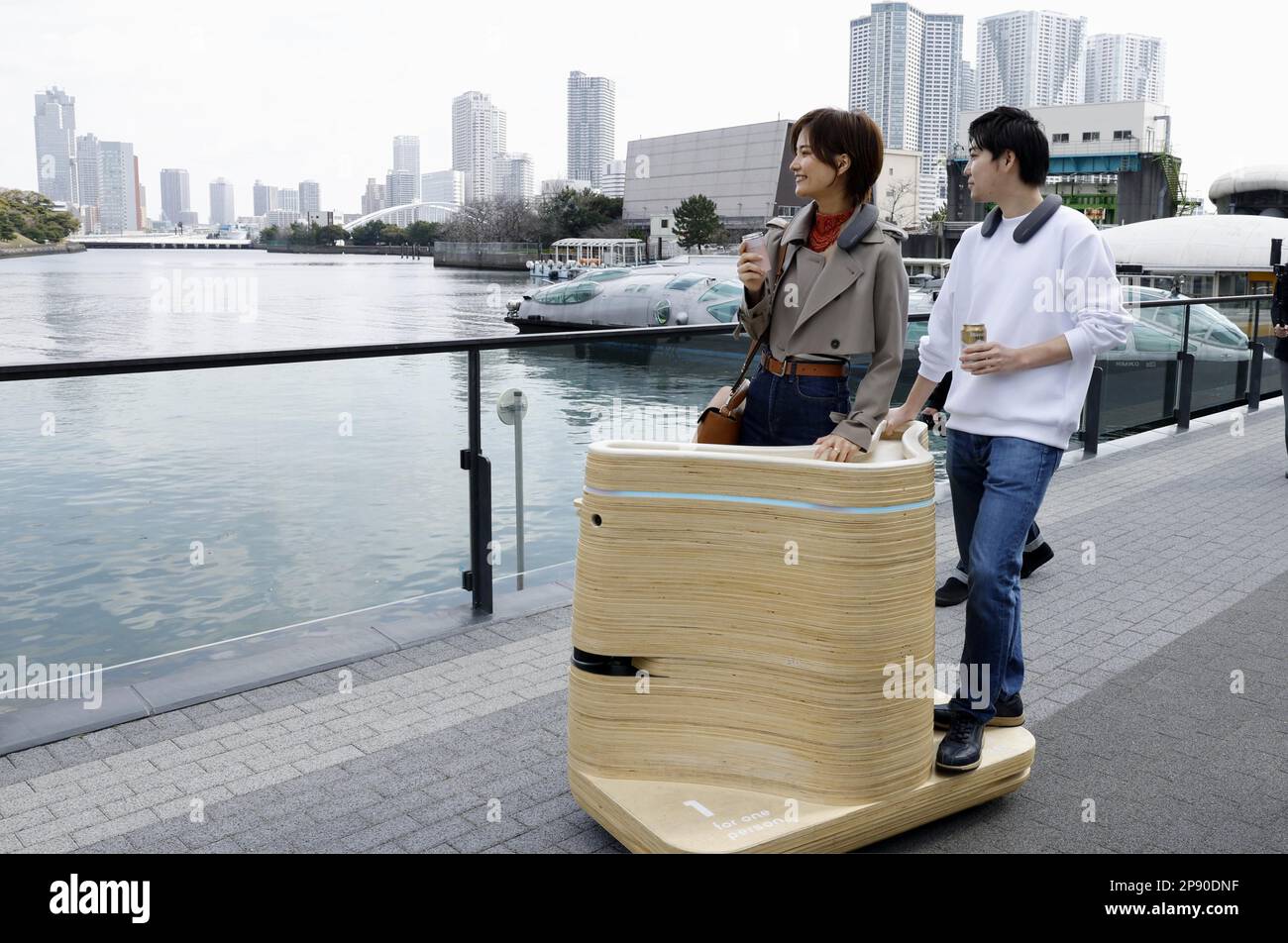 A self-driving small mobility vehicle that travels at the walking speed ...